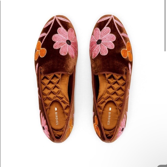 Birdies | Shoes | Birdies The Starling Floral Flower Embroidery Flats ...